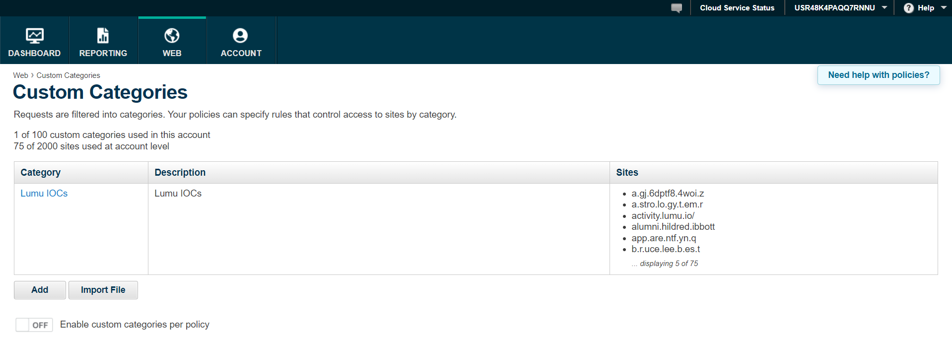 Forcepoint Web Security Cloud Custom Response Integration