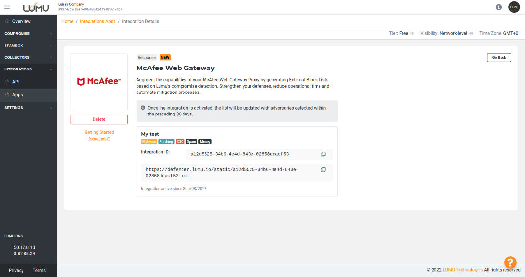 McAfee Web Gateway Out-of-the-box Response Integration